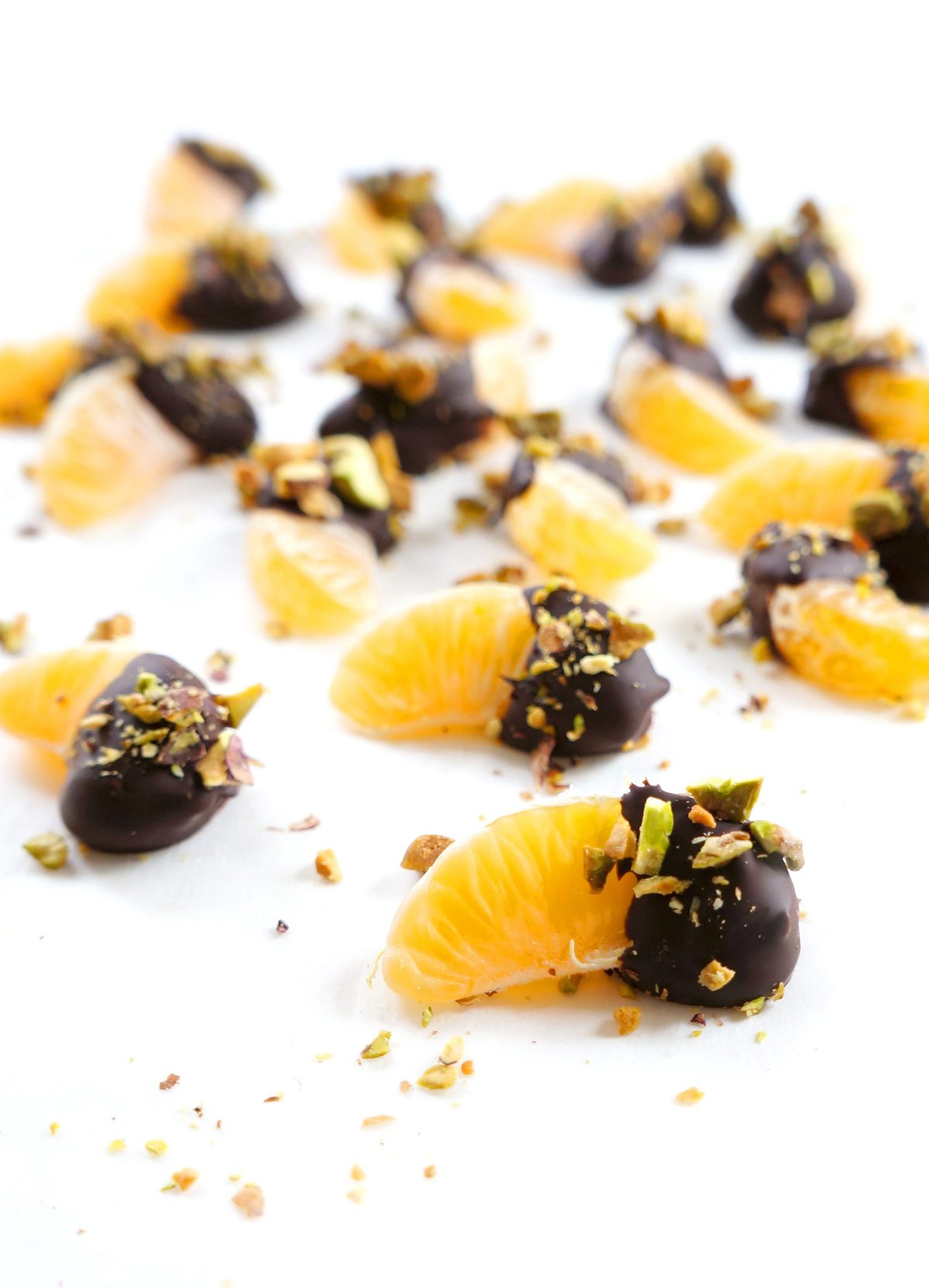 Chocolate Dipped Clementines with Chopped Pistachios - Haute & Healthy ...