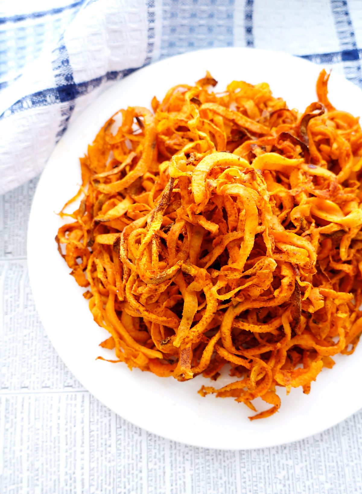 Curly Sweet Potato Fries - Haute & Healthy Living