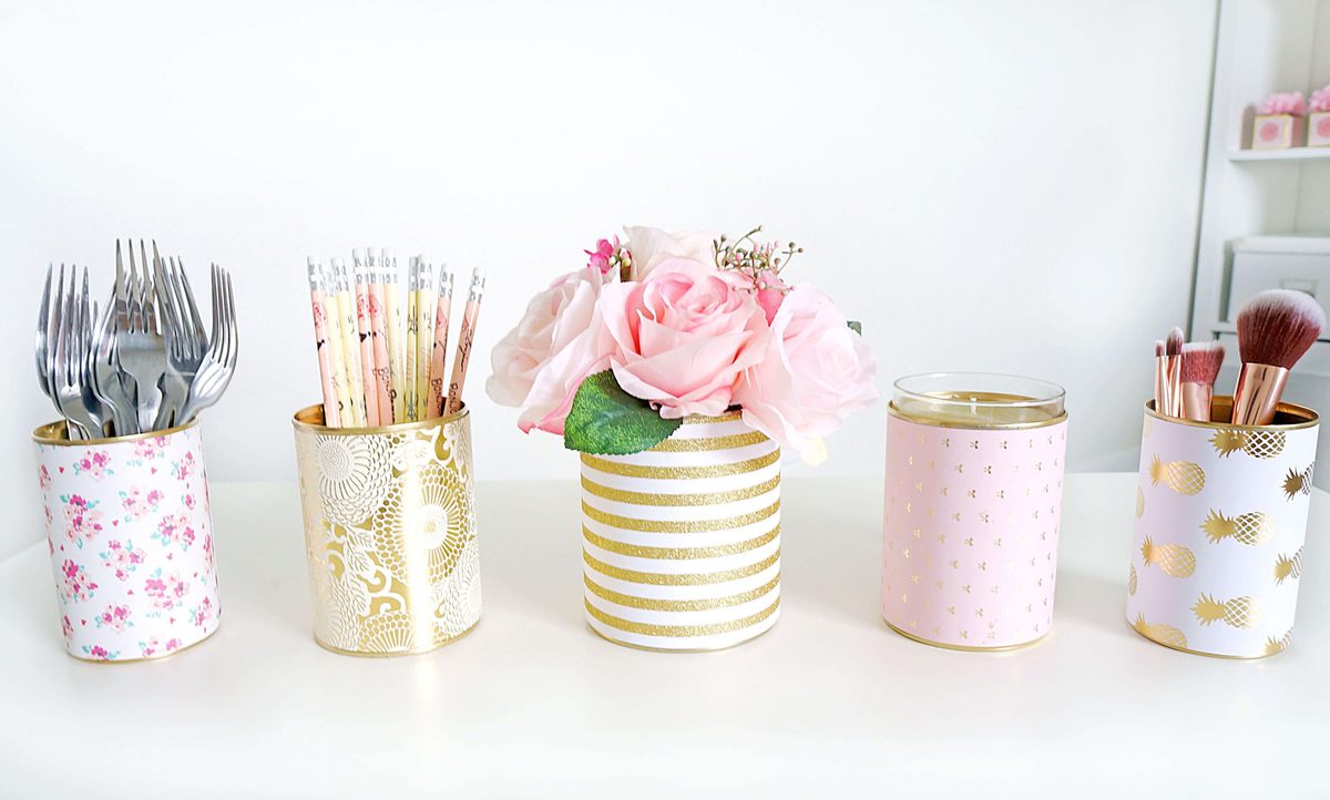 DIY Decorative Tin Can Vases | Haute & Healthy Living