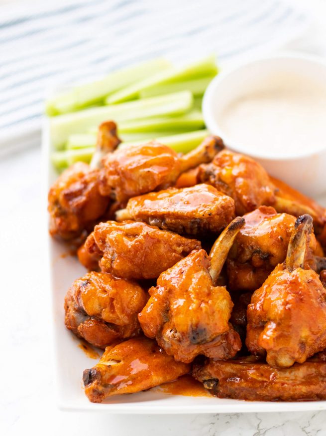 Crispy Baked Buffalo Chicken Wings - Haute & Healthy Living