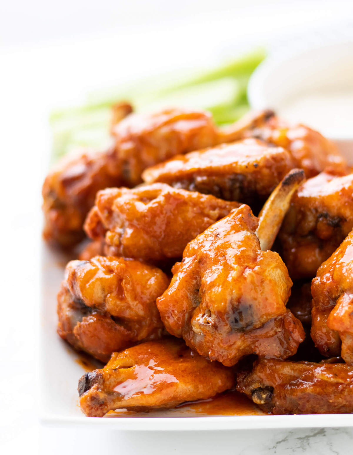 Crispy Baked Buffalo Chicken Wings - Haute & Healthy Living