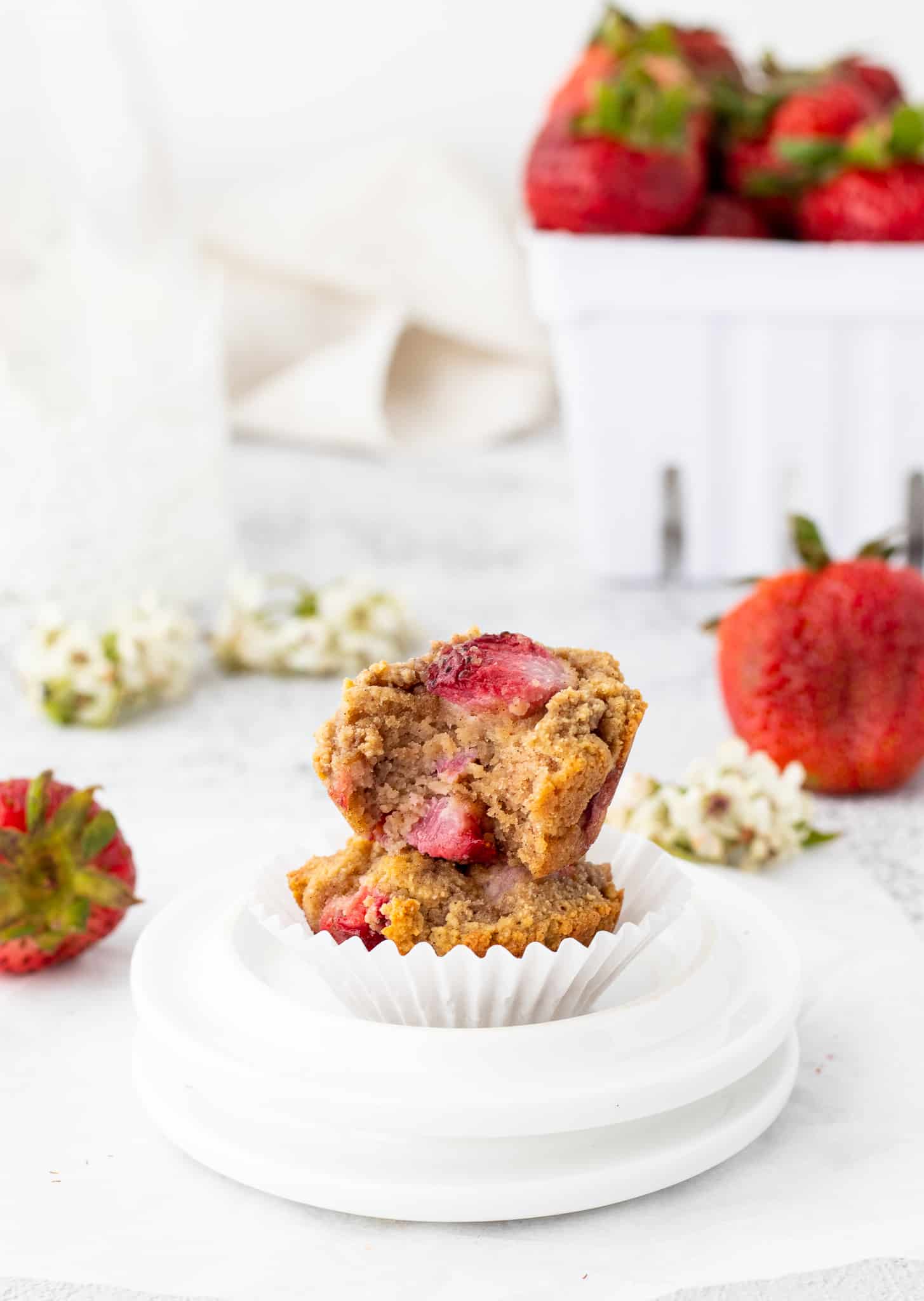 Mini Strawberry Muffins - Haute & Healthy Living