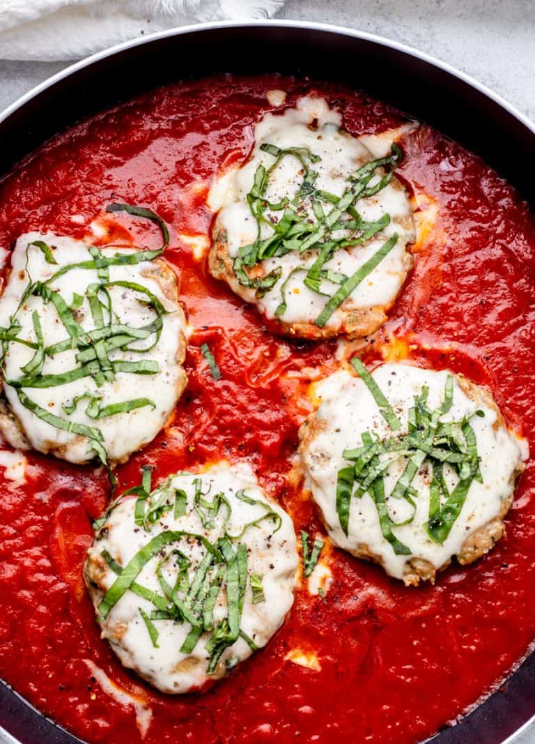 Chicken Parmesan Burgers - Haute & Healthy Living
