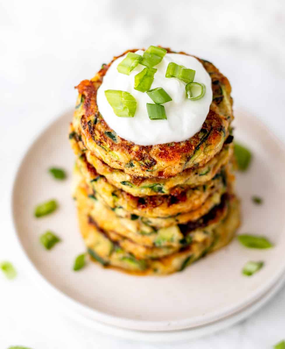 Healthy Zucchini Fritters {Gluten-free} | Haute & Healthy Living