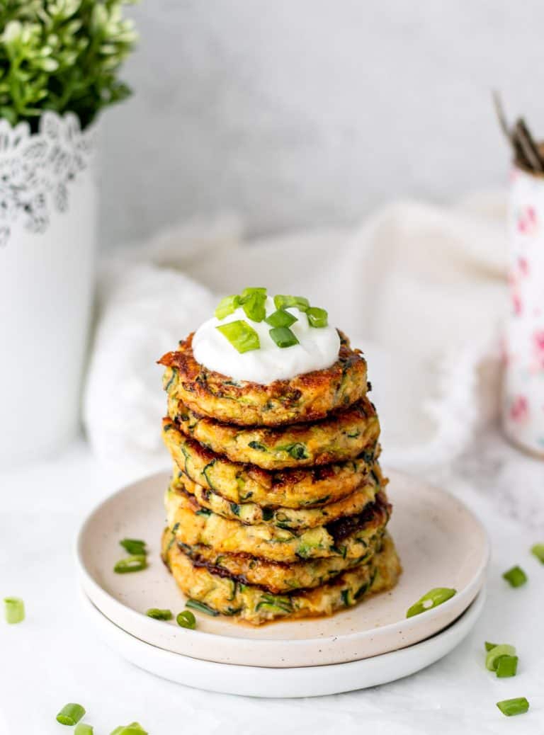 Healthy Zucchini Fritters {Gluten-free} | Haute & Healthy Living