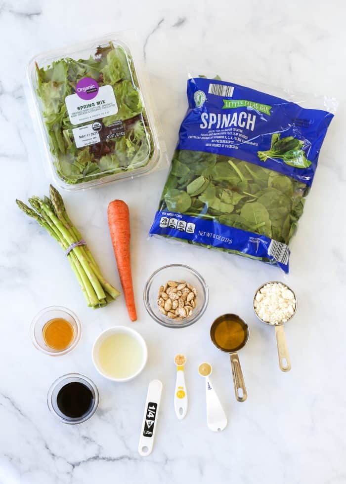 Spring Mix Salad with Roasted Asparagus - Haute & Healthy Living