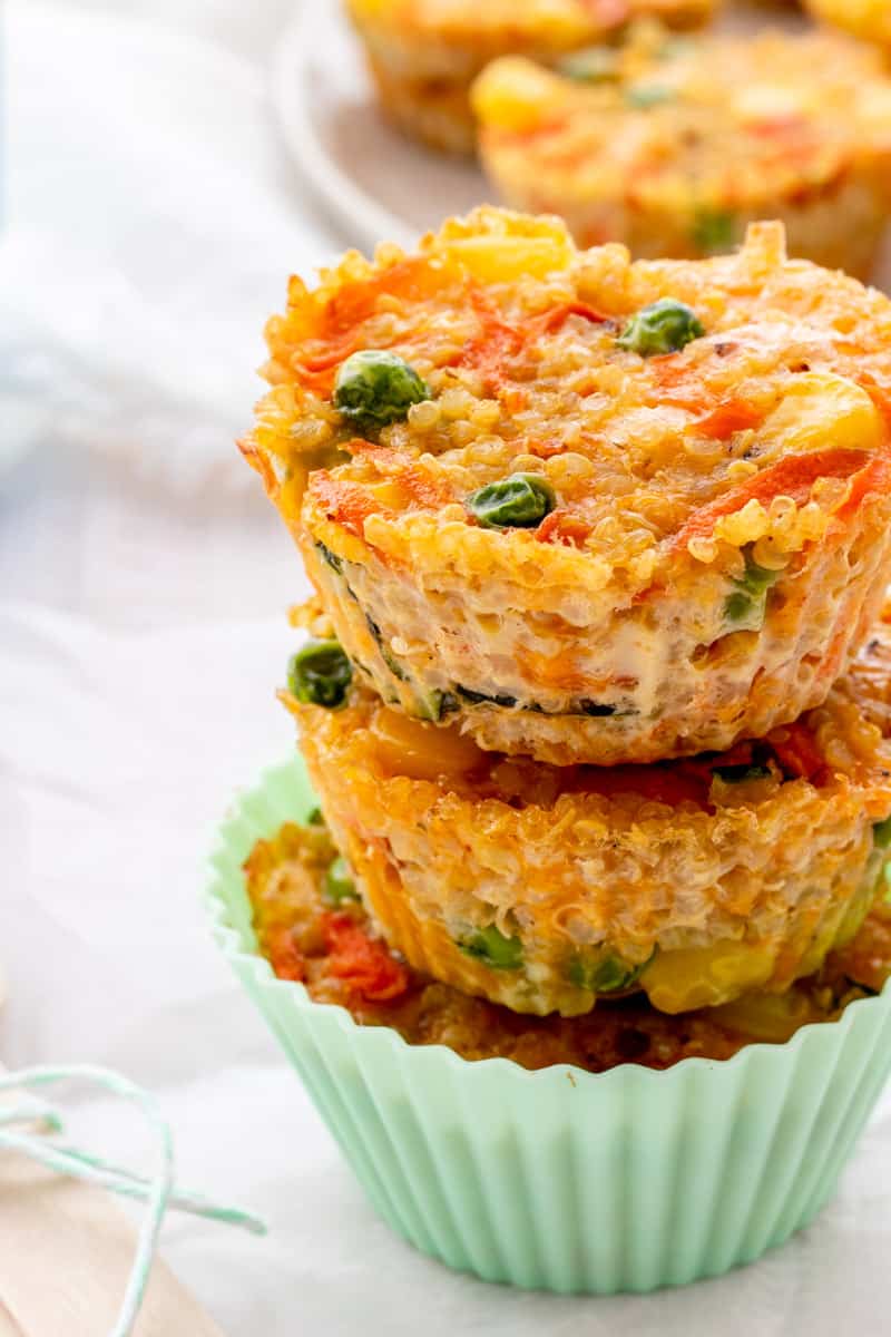 Cheesy Veggie Quinoa Cups - Haute & Healthy Living
