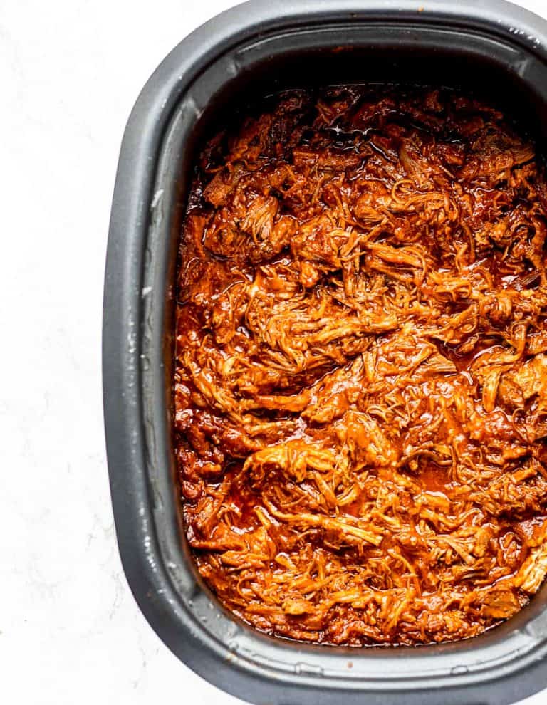 Slow Cooker Pulled Pork with Homemade BBQ Sauce {Paleo}
