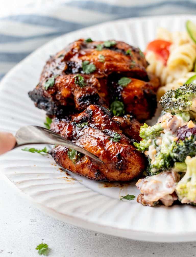 Grilled BBQ Boneless Chicken Thighs {Quick & Easy}