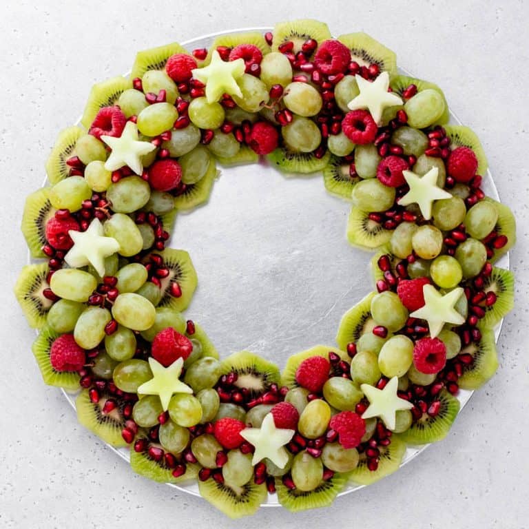 Christmas Fruit Wreath - Haute & Healthy Living