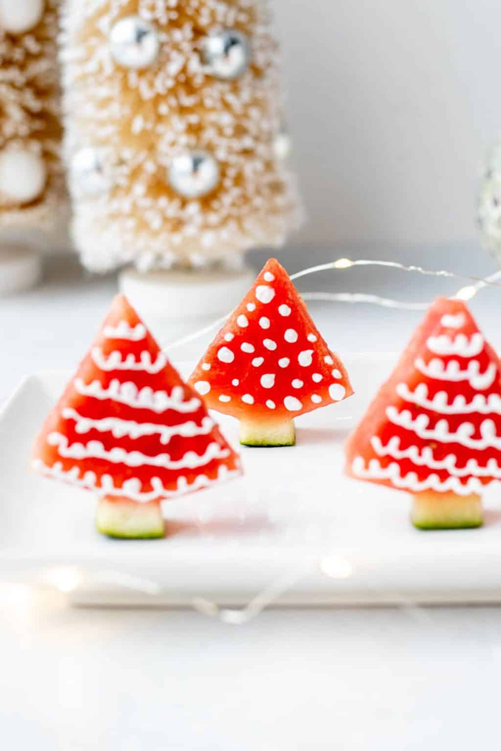 Watermelon Christmas Trees - Haute & Healthy Living