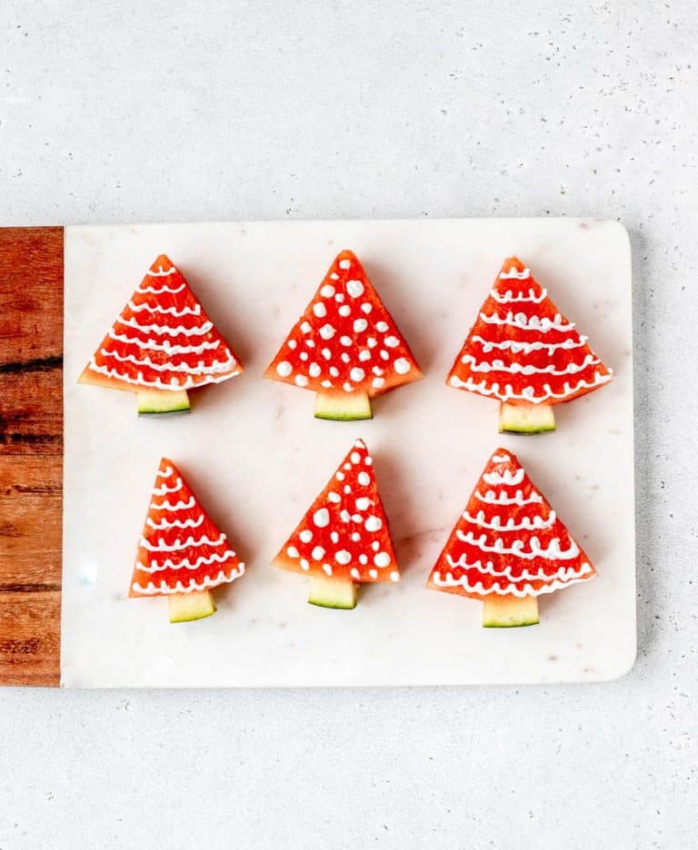 Watermelon Christmas Trees - Haute & Healthy Living