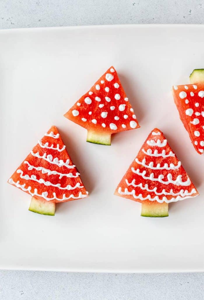 Watermelon Christmas Trees - Haute & Healthy Living