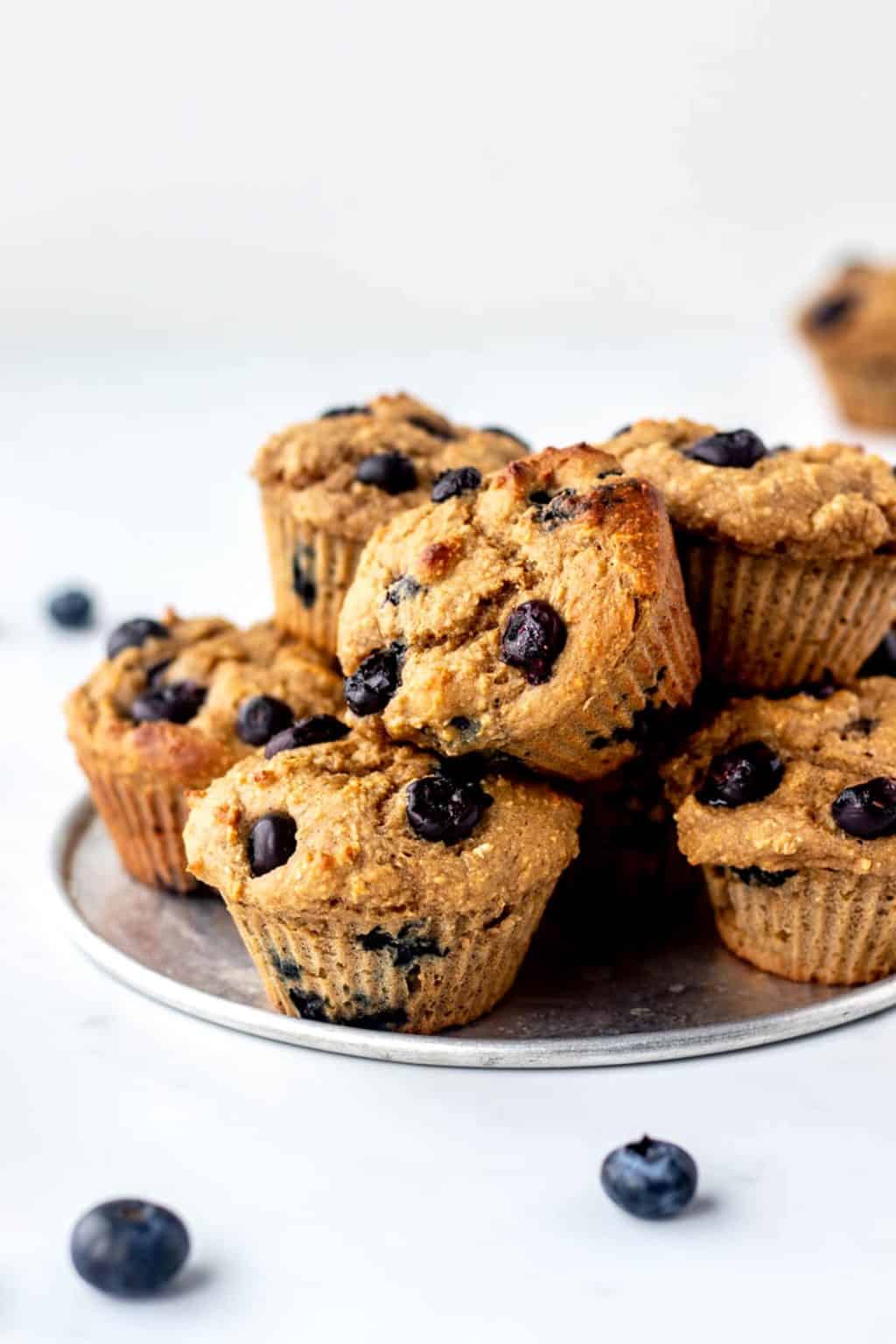 Healthy Blueberry Protein Muffins - Haute & Healthy Living