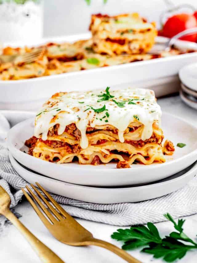 Best Meat Lasagna without Ricotta Cheese Story - Haute & Healthy Living