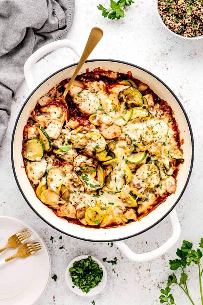 Healthy Chicken Zucchini Casserole - Haute & Healthy Living