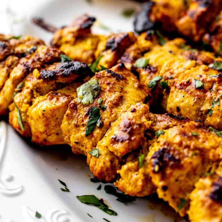 Grilled Chicken Tikka Kebabs Recipe - Haute & Healthy Living