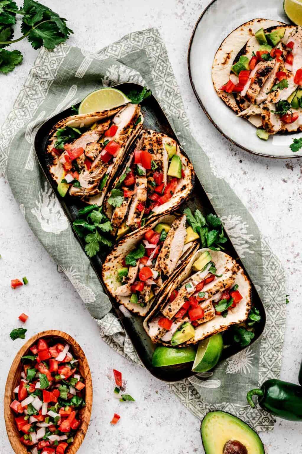 Grilled Chicken Street Tacos Recipe - Haute & Healthy Living