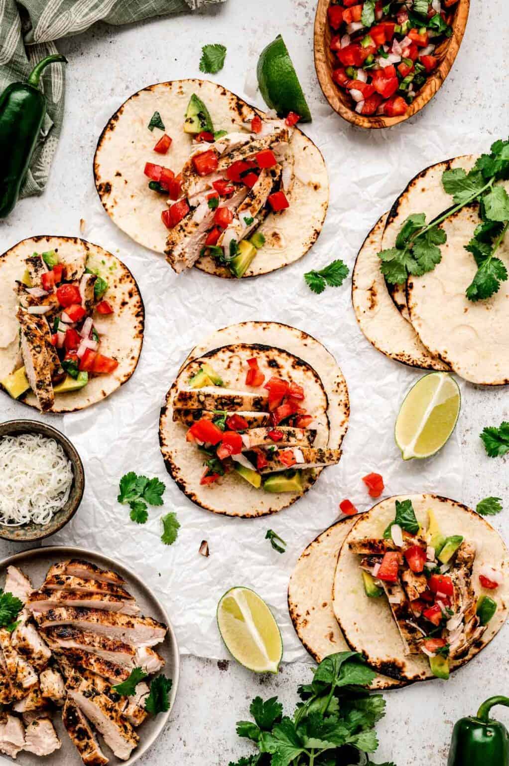 Grilled Chicken Street Tacos Recipe - Haute & Healthy Living