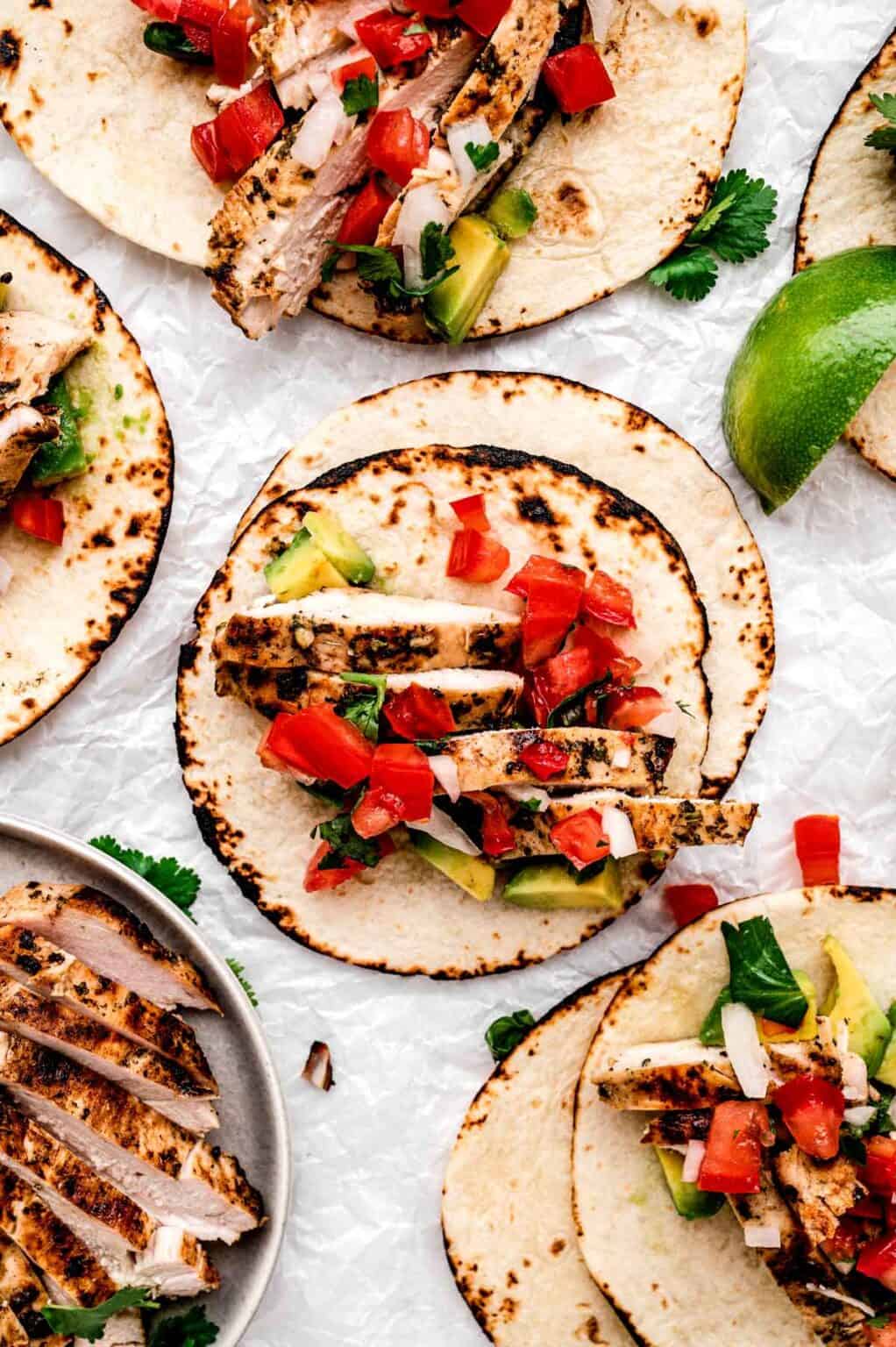 Grilled Chicken Street Tacos Recipe - Haute & Healthy Living