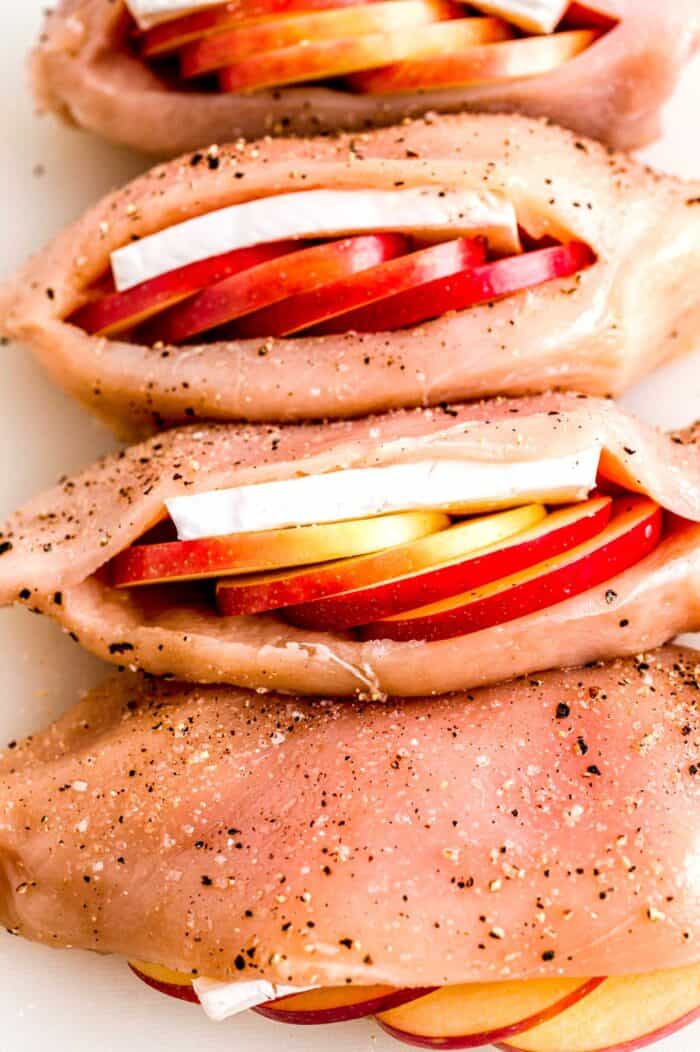 Apple and Brie Stuffed Chicken Breast - Haute & Healthy Living