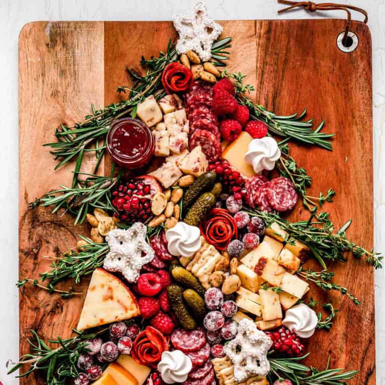 Festive Christmas Tree Charcuterie Board - Haute & Healthy Living