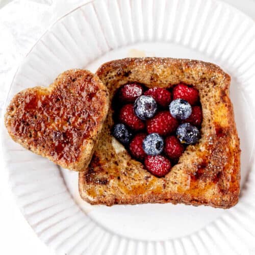 Heart-Shaped French Toast - Perfect for Valentine's! - Haute & Healthy ...