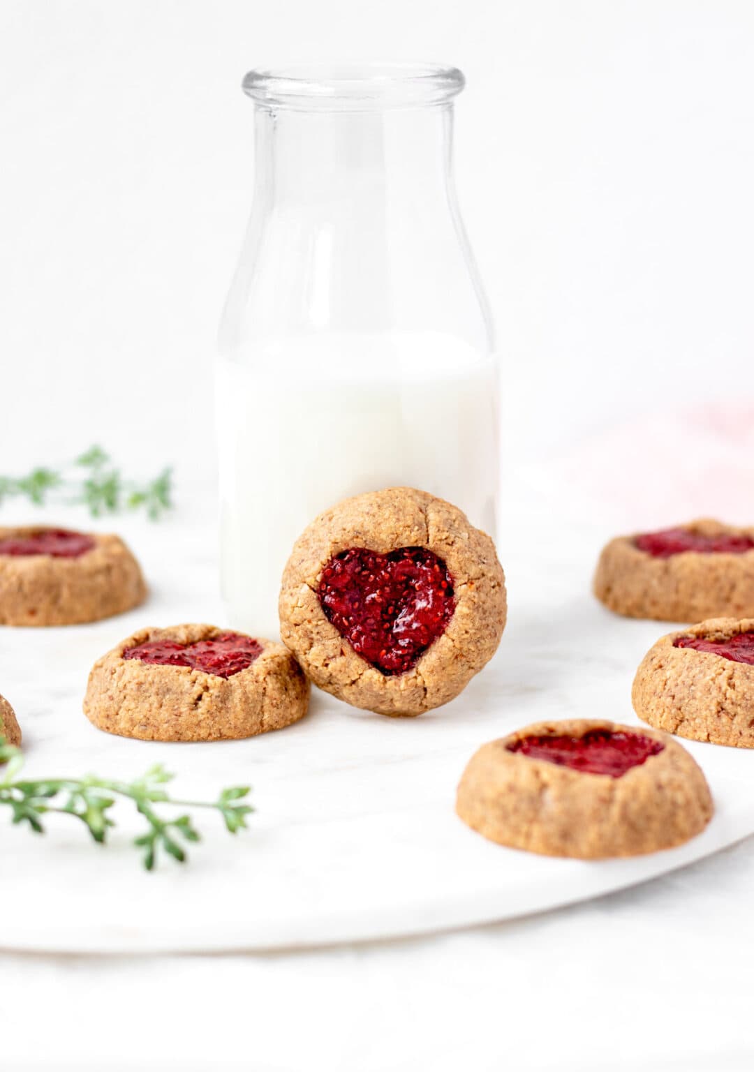 Jam Heart Thumbprint Cookies - Haute & Healthy Living