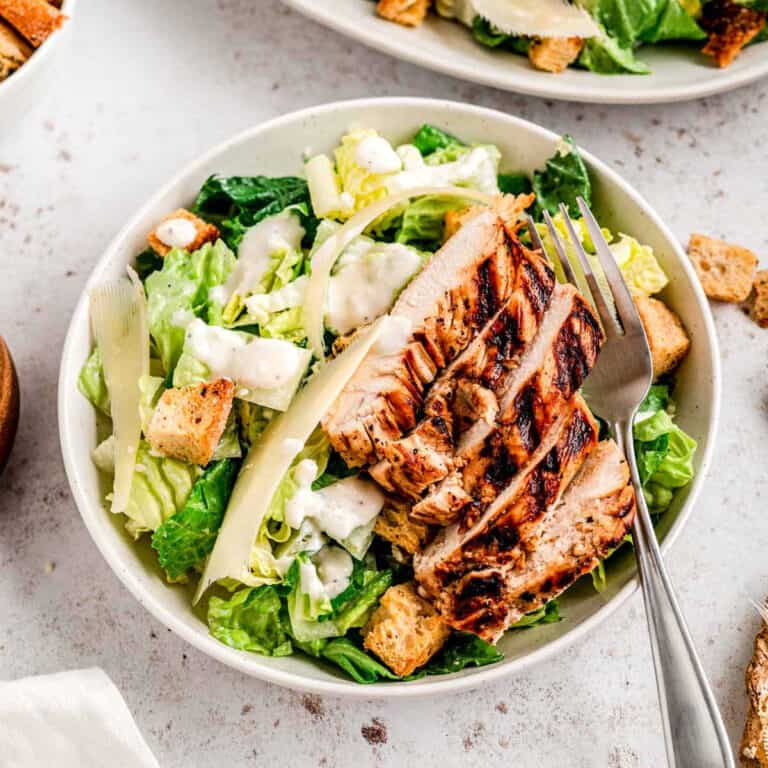 Healthy Chicken Caesar Salad Recipe - Haute & Healthy Living