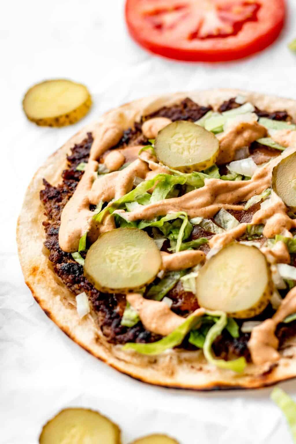 Big Mac Tacos {Smash Burger Tacos} - Haute & Healthy Living