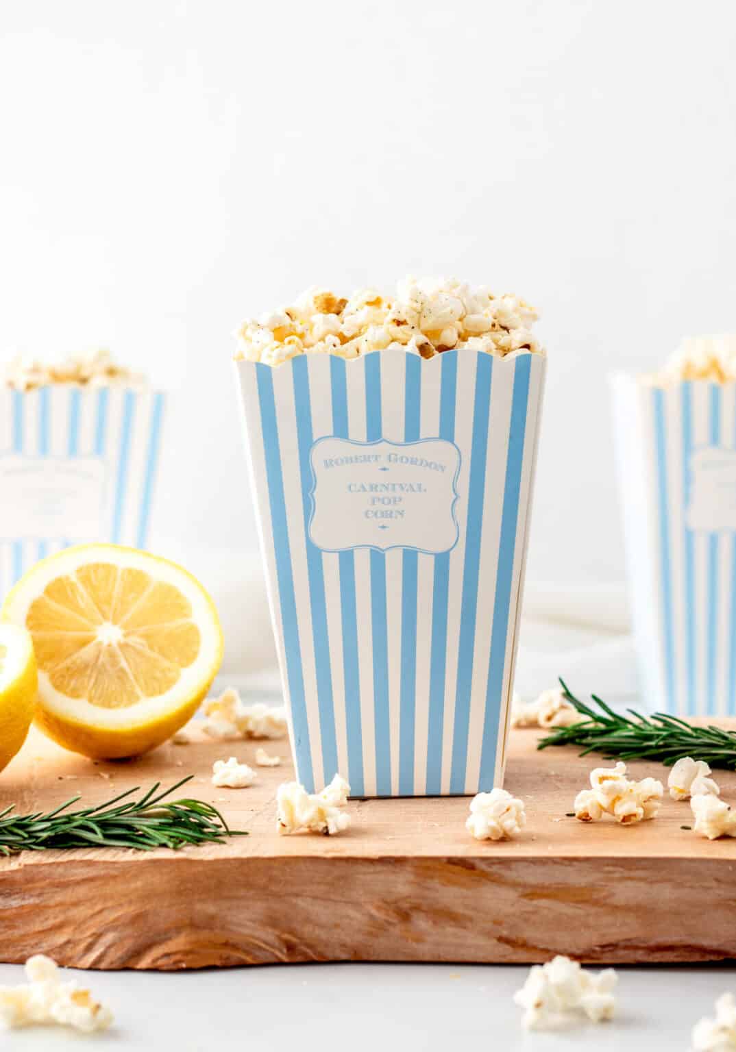 Lemon Parmesan Rosemary Popcorn Recipe - Haute & Healthy Living