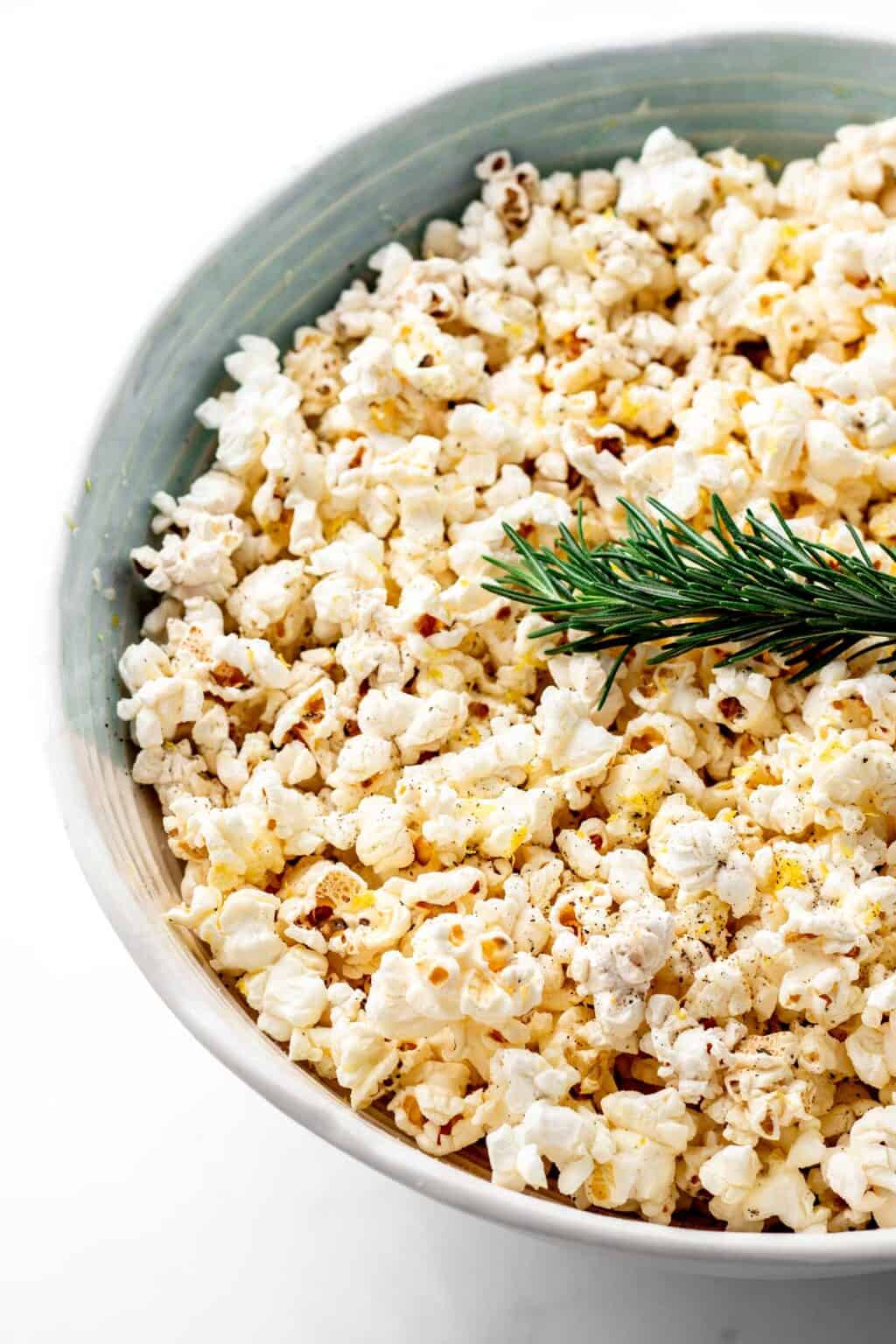 Lemon Parmesan Rosemary Popcorn Recipe - Haute & Healthy Living