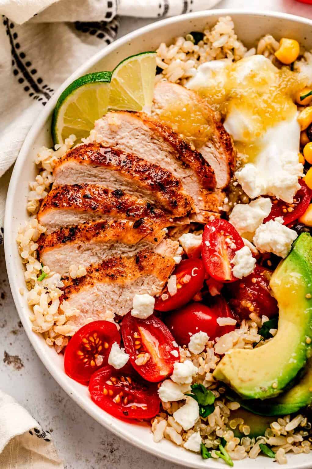Copycat Panera Bread Baja Bowl Recipe with Chicken - Haute & Healthy Living