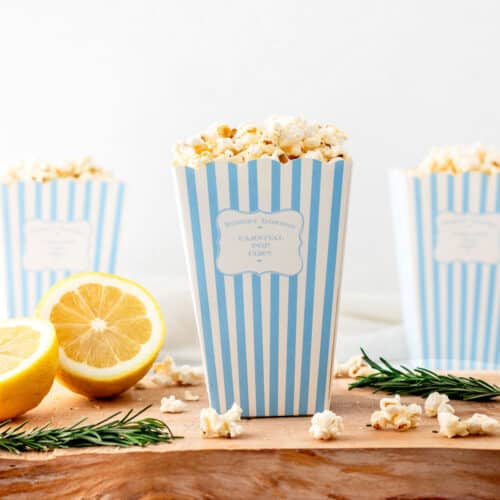Lemon Parmesan Rosemary Popcorn Recipe - Haute & Healthy Living