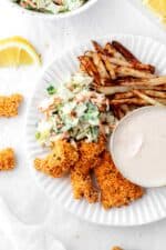 Low Carb Fish Sticks with Almond Flour and Coconut
