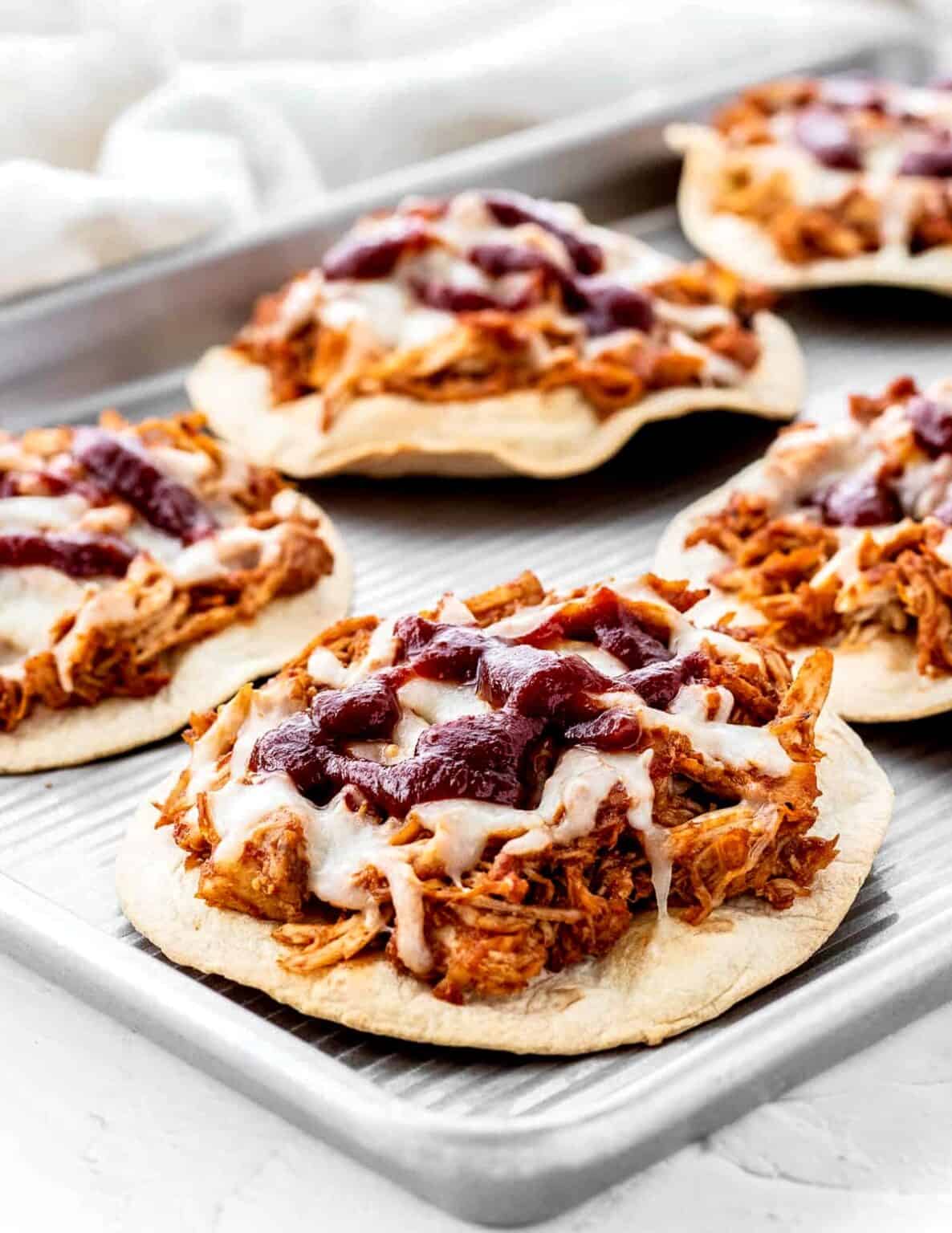 Quick & Easy BBQ Chicken Tostadas - Haute & Healthy Living
