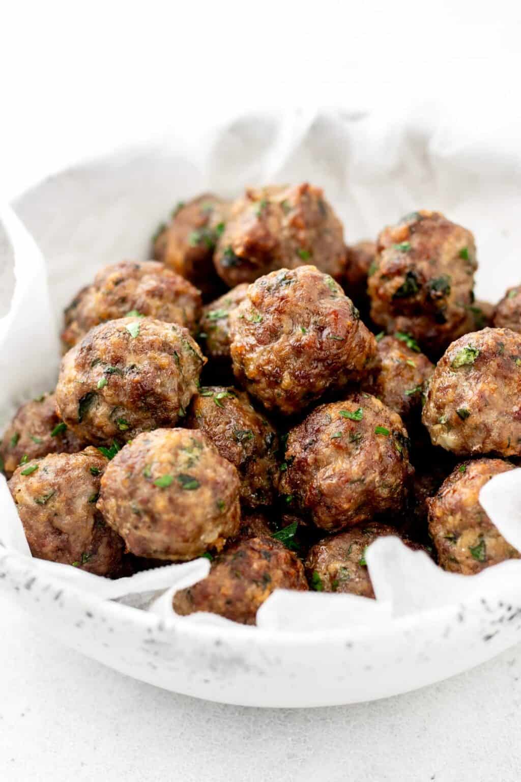 Healthy Homemade Beef Meatballs {High Protein} - Haute & Healthy Living