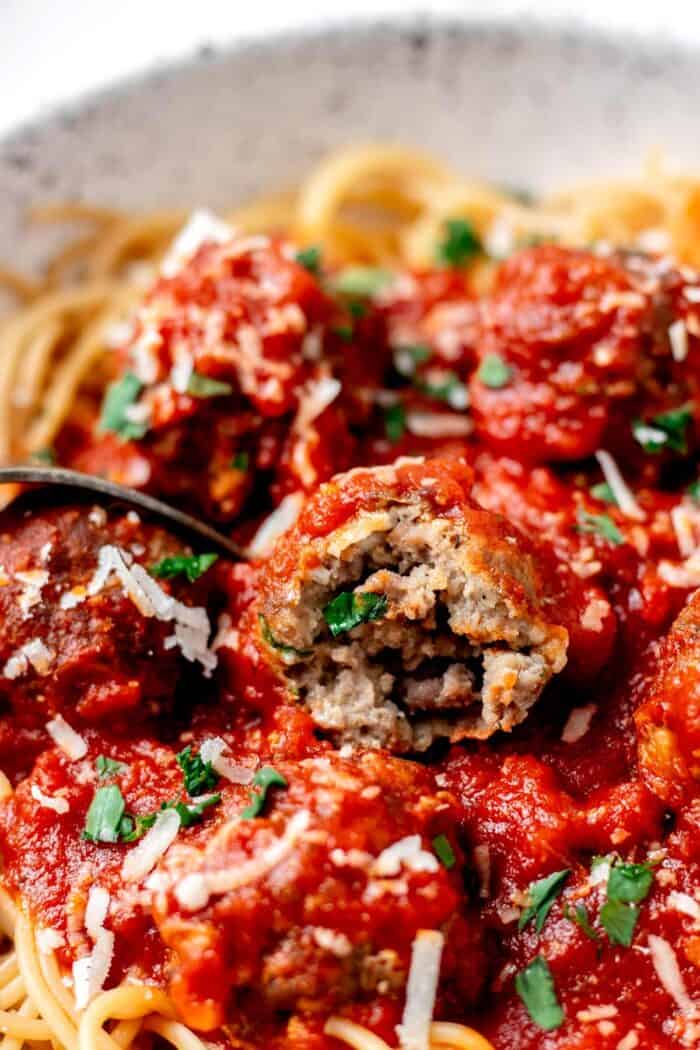 Healthy Homemade Beef Meatballs {High Protein} - Haute & Healthy Living