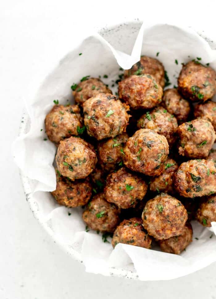 Healthy Homemade Beef Meatballs {High Protein} - Haute & Healthy Living