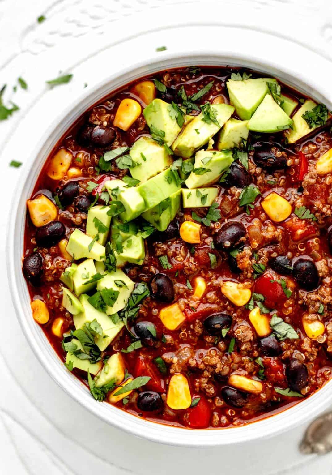 One Pot Quinoa Chili with Meat
