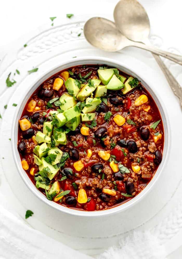 One Pot Quinoa Chili with Meat