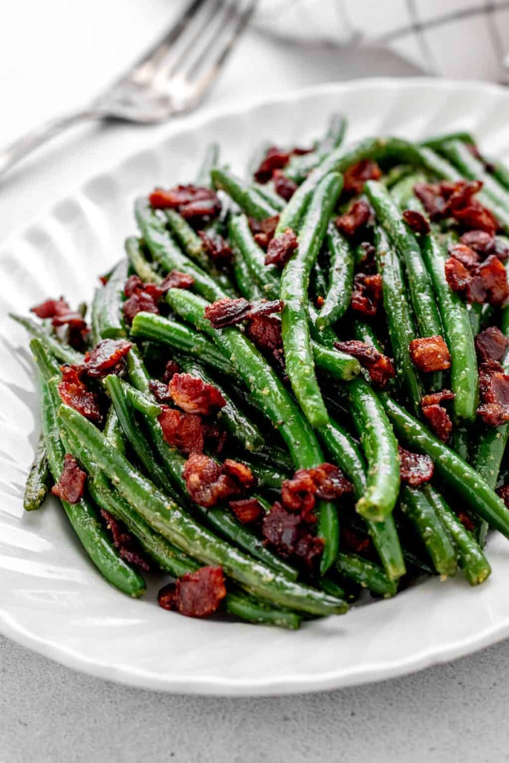 Fresh French Green Beans With Bacon - Haute & Healthy Living