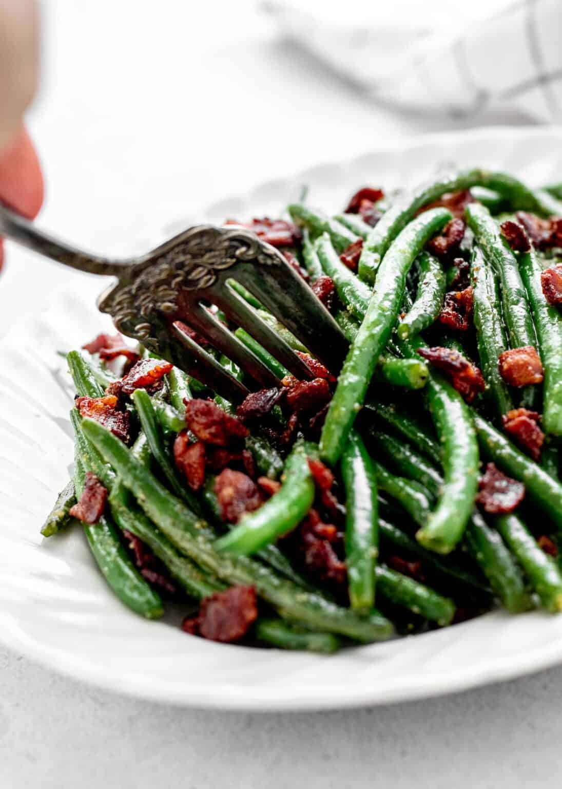 Fresh French Green Beans Recipe With Bacon - Haute & Healthy Living