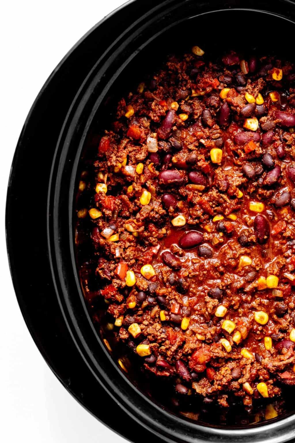 High Protein Chili {Kid-friendly, Slow Cooker} - Haute & Healthy Living