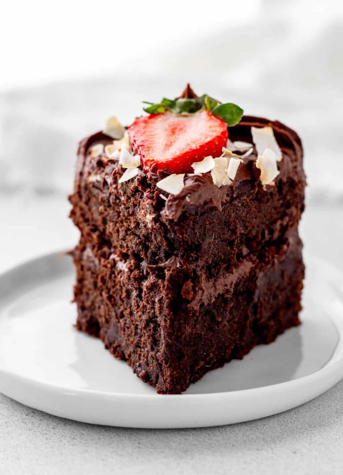 Refined Sugar Free Chocolate Birthday Cake {No Flour}