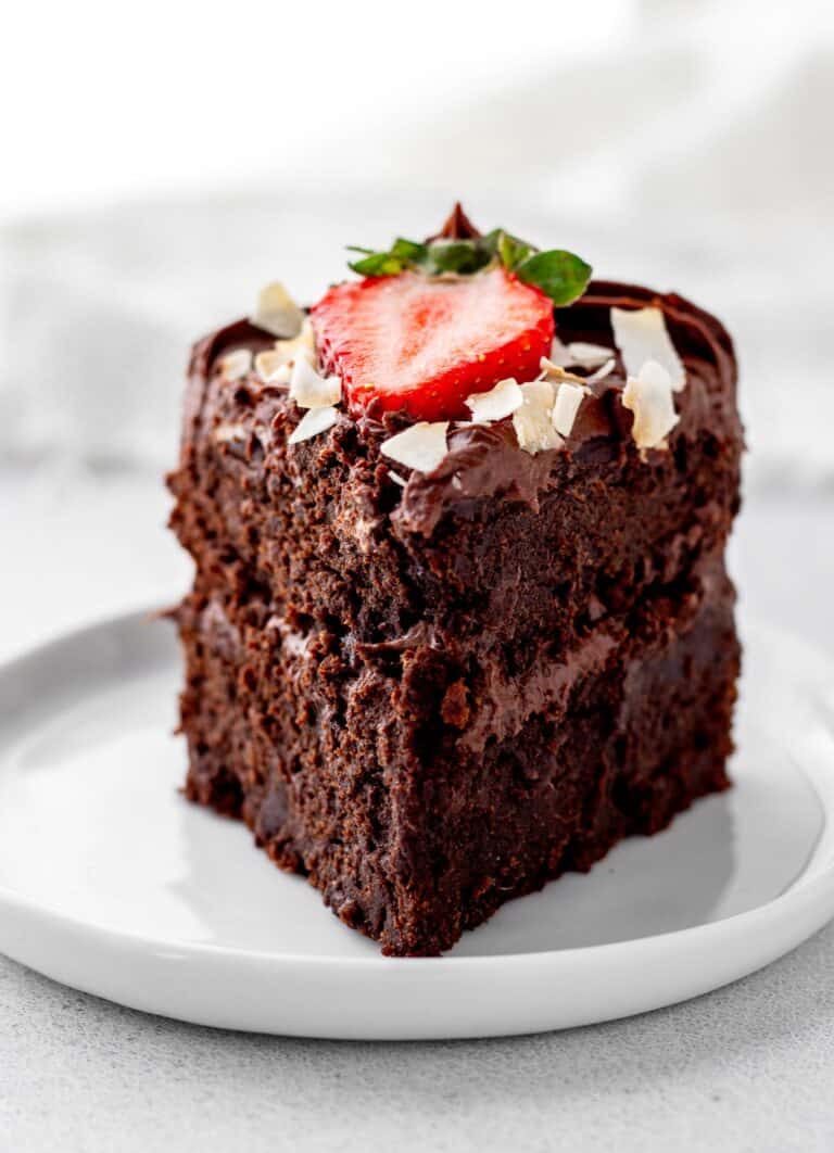 Refined Sugar Free Chocolate Birthday Cake {No Flour}