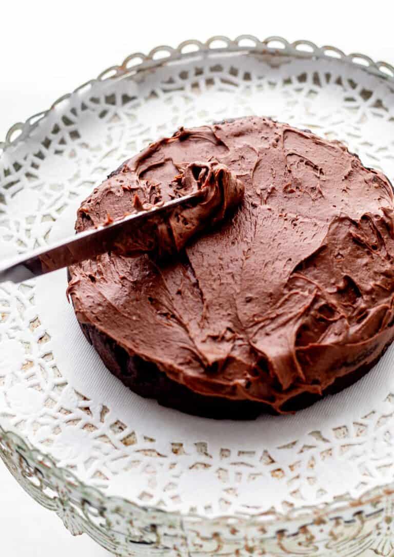 Refined Sugar Free Chocolate Birthday Cake {No Flour}