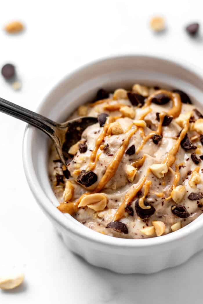 Healthy Cottage Cheese Snickers Bowl {High Protein} - Haute & Healthy ...