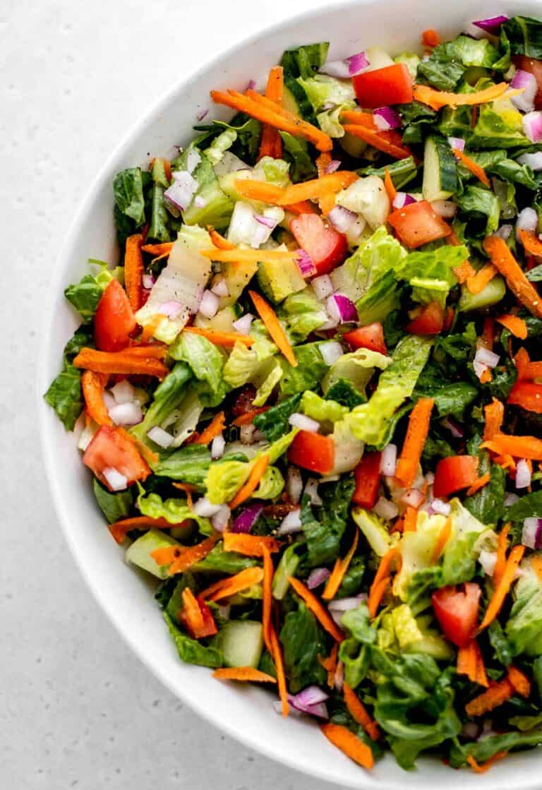 Best Tossed Green Salad for a Crowd - Haute & Healthy Living