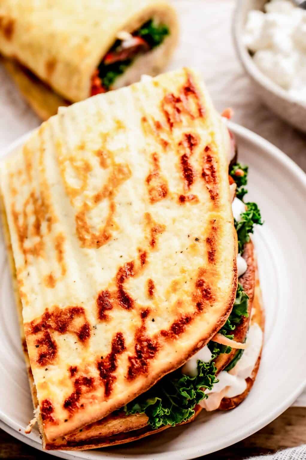 High Protein Cottage Cheese Flatbread Recipe - Haute & Healthy Living